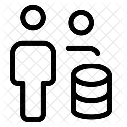 User Database Icon - Download in Line Style