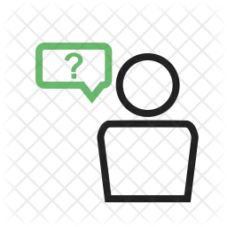 User query Icon - Download in Line Style