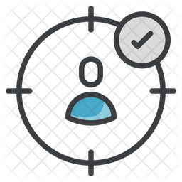 User Request Icon - Download in Colored Outline Style