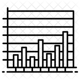 Vertical Line Graph Icon - Download in Line Style