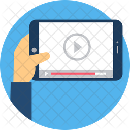 Video Tutorial Icon - Download in Rounded Style