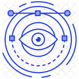 Visualization Icon - Download in Colored Outline Style