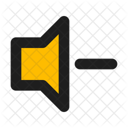 Volume Down Icon - Download in Colored Outline Style
