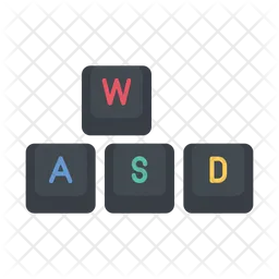 Wasd Keyboard Icon - Download in Flat Style