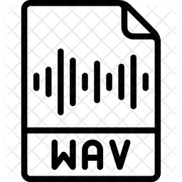Wav File Icon - Download in Line Style