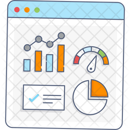 Web Dashboard Icon - Download in Colored Outline Style