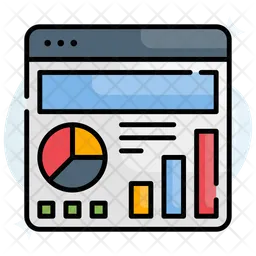 Web dashboard Icon - Download in Colored Outline Style