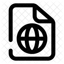 Web file Icon - Download in Line Style