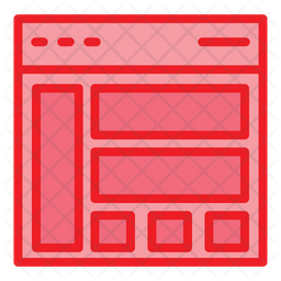 Web Layout Icon - Download in Dualtone Style