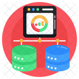 Web Relational Database Icon - Download in Flat Style