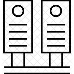 Web Server Icon - Download in Line Style