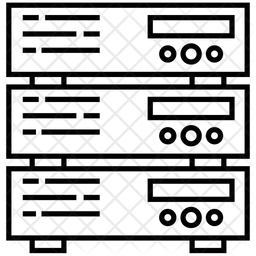 Web Server Icon - Download in Line Style