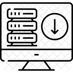 Web server Icon - Download in Line Style