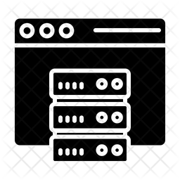 Web Server Icon - Download in Glyph Style