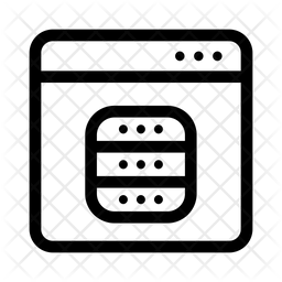 Web Server Icon - Download in Line Style