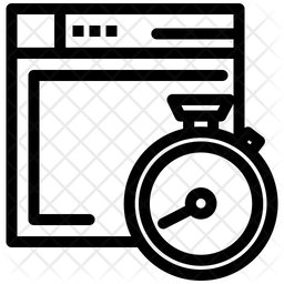 Web Timer Icon - Download in Line Style