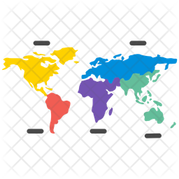 World Map Flat Vector Png