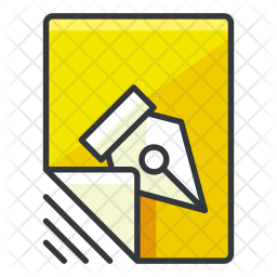 Write file Icon - Download in Colored Outline Style