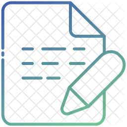 Write File Icon - Download in Gradient Style