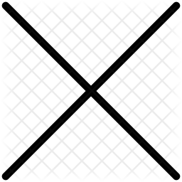 X Symbol Icon - Download In Line Style