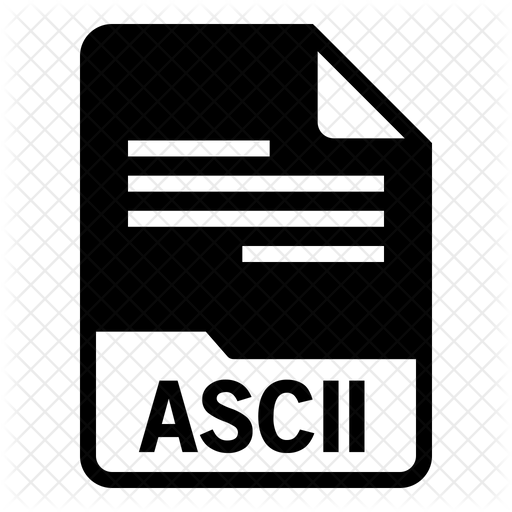 Ascii file Icon - Download in Glyph Style