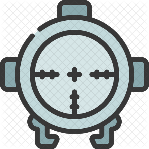Attachable Scope Icon - Download in Colored Outline Style