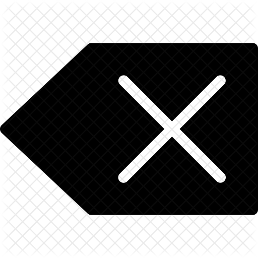 Backspace key Icon - Download in Glyph Style