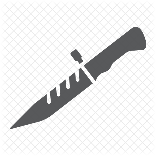 Bayonet Icon - Download in Glyph Style