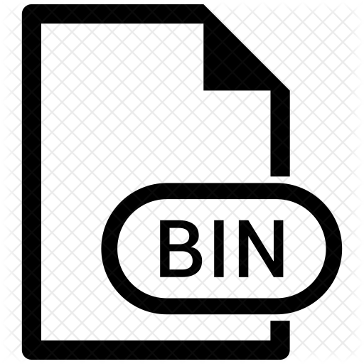 Bin file Icon - Download in Line Style