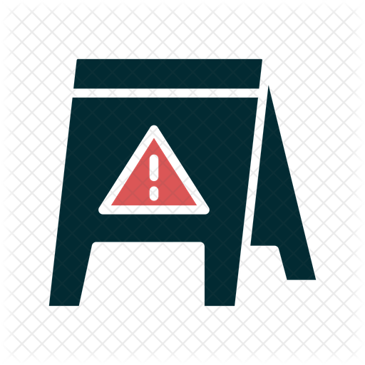 Caution Signboard Icon - Download in Dualtone Style Caution Signboard Icon - Download in Dualtone Style