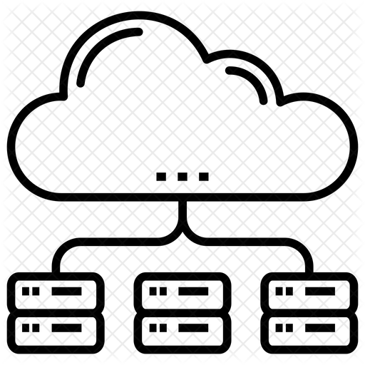 Cloud Data center Icon - Download in Line Style Cloud Data center Icon - Download in Line Style
