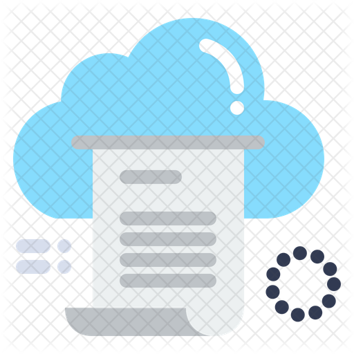 Cloud File Load Icon - Download in Flat Style