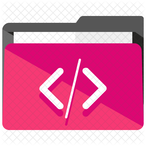 Coding Folder Icon Download In Flat Style 
