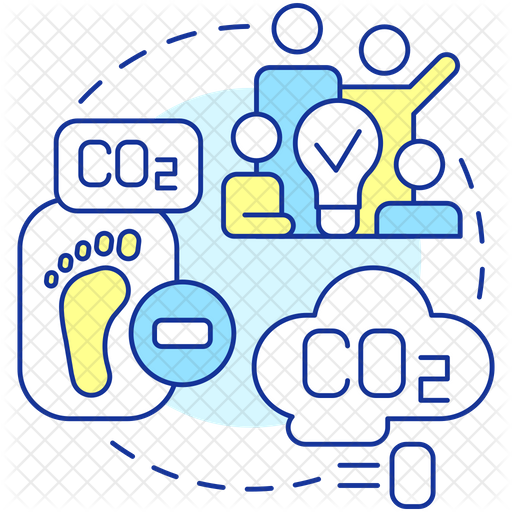 Commitment To Decarbonization Icon Download In Colored Outline Style