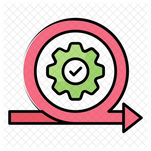 Complete Agile Process Icon - Download in Colored Outline Style