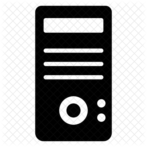 Computer Case Icon - Download in Glyph Style