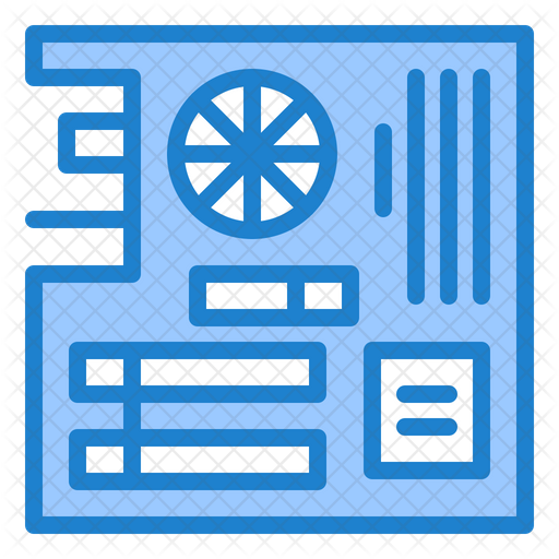 Computer Motherboard Icon - Download in Dualtone Style