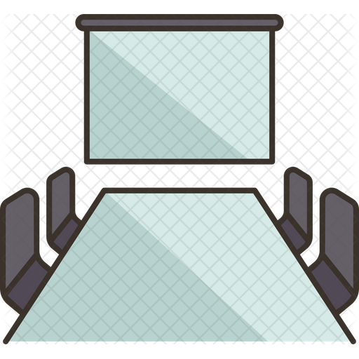 Conference Room Icon - Download in Colored Outline Style Conference Room Icon - Download in Colored Outline Style