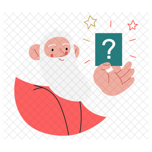 Confused Santa Icon - Download in Flat Style