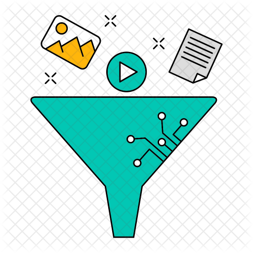 Content filter Icon - Download in Colored Outline Style