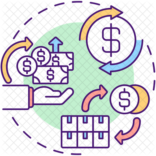 Cost reduction Icon - Download in Colored Outline Style Cost reduction Icon - Download in Colored Outline Style