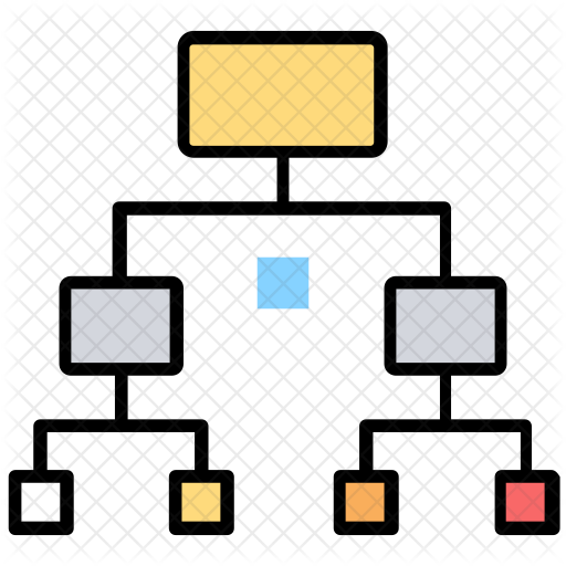 Data Architecture Icon - Download in Colored Outline Style