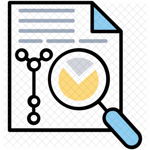 Data Audit Icon - Download in Colored Outline Style