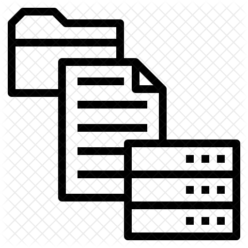 Data source Icon - Download in Line Style
