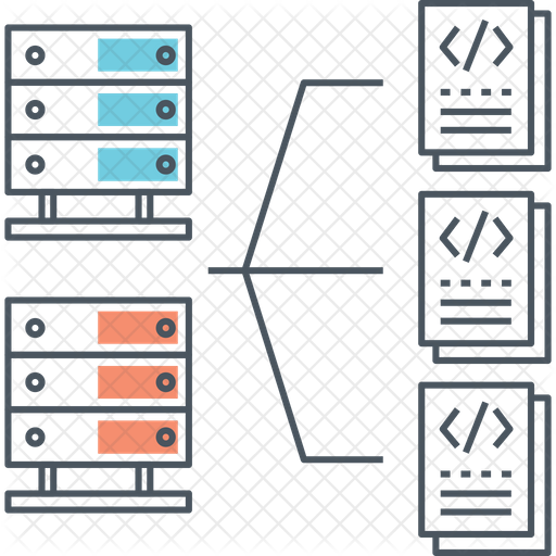 Data Transformation Icon - Download in Colored Outline Style