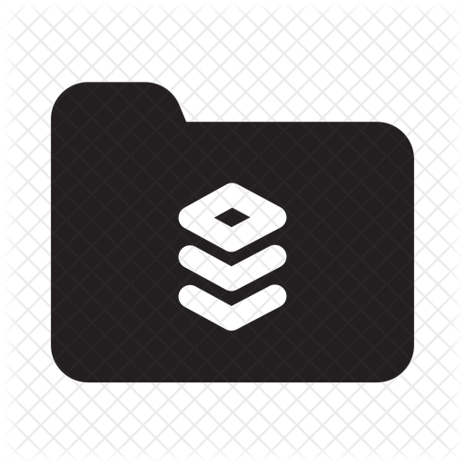 Database folder Icon - Download in Glyph Style
