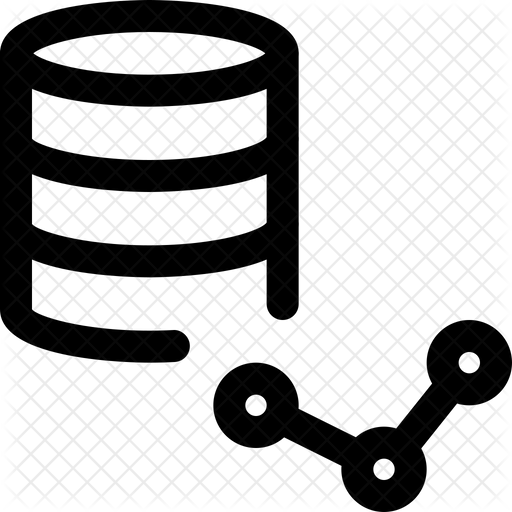 Database Line Chart Icon - Download in Line Style