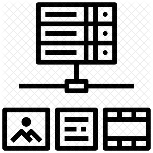 Database Management System Icon - Download in Line Style