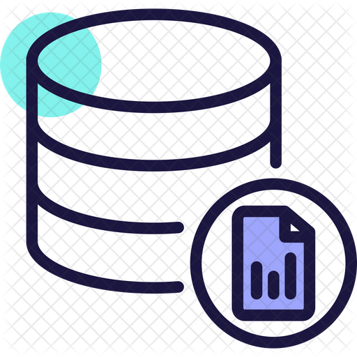 Database Report Icon - Download in Colored Outline Style