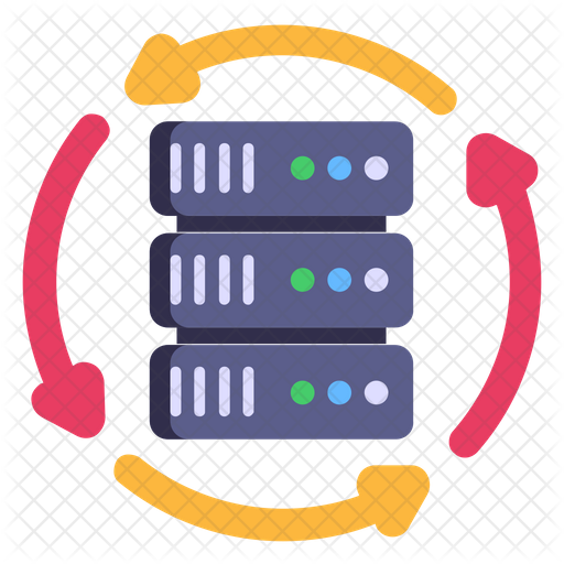 Database Sync Icon Download In Colored Outline Style